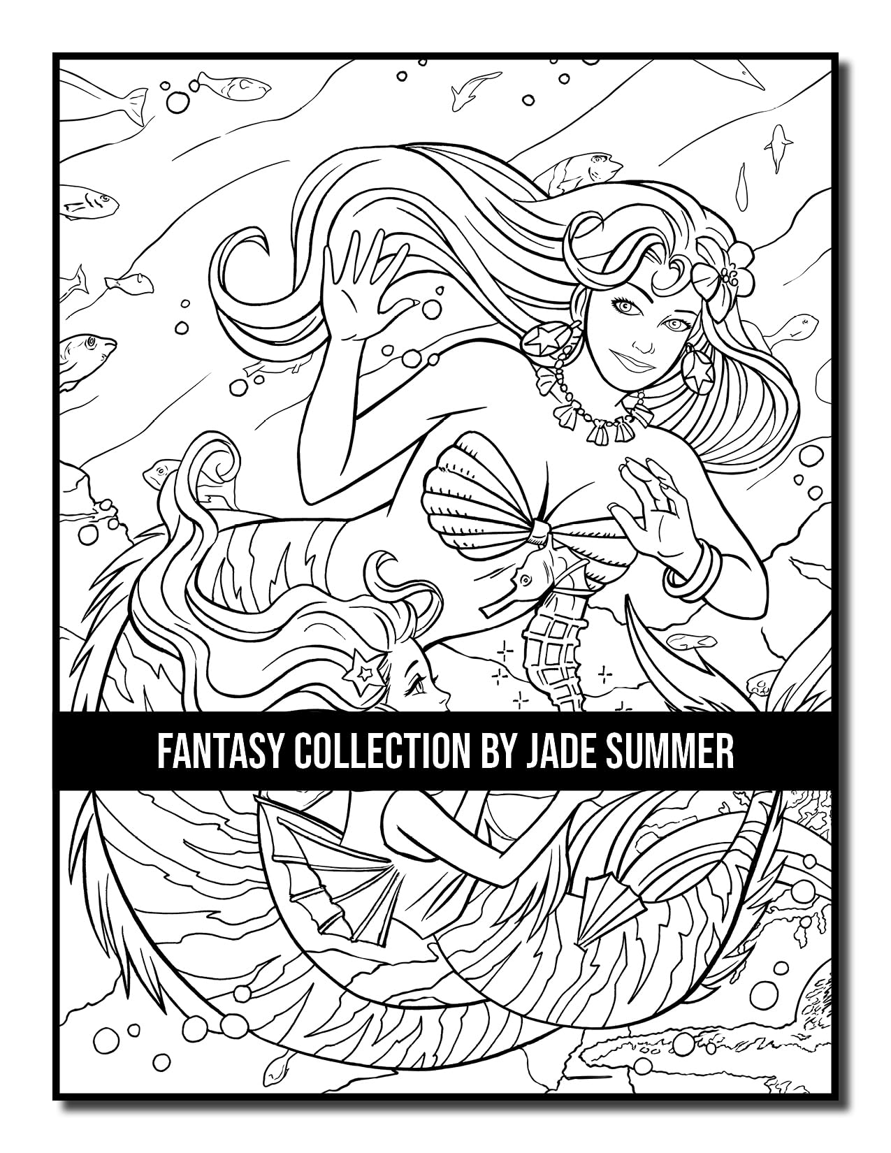 Fantasy Collection: An Adult Coloring Book with 100+ Incredible Coloring Pages of Mermaids, Fairies, Vampires, Dragons, and More!