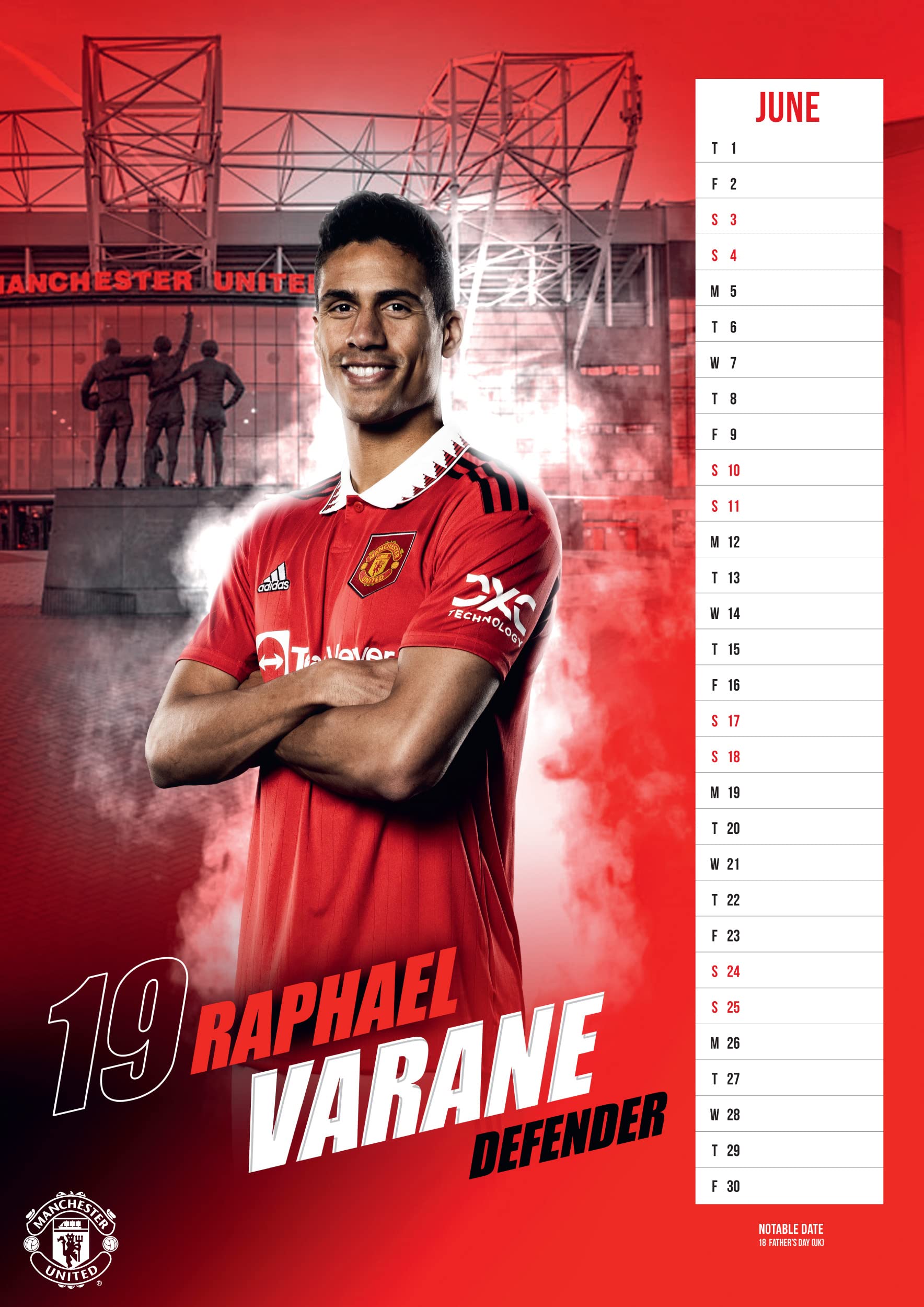 Manchester United FC 2023 A3 Calendar