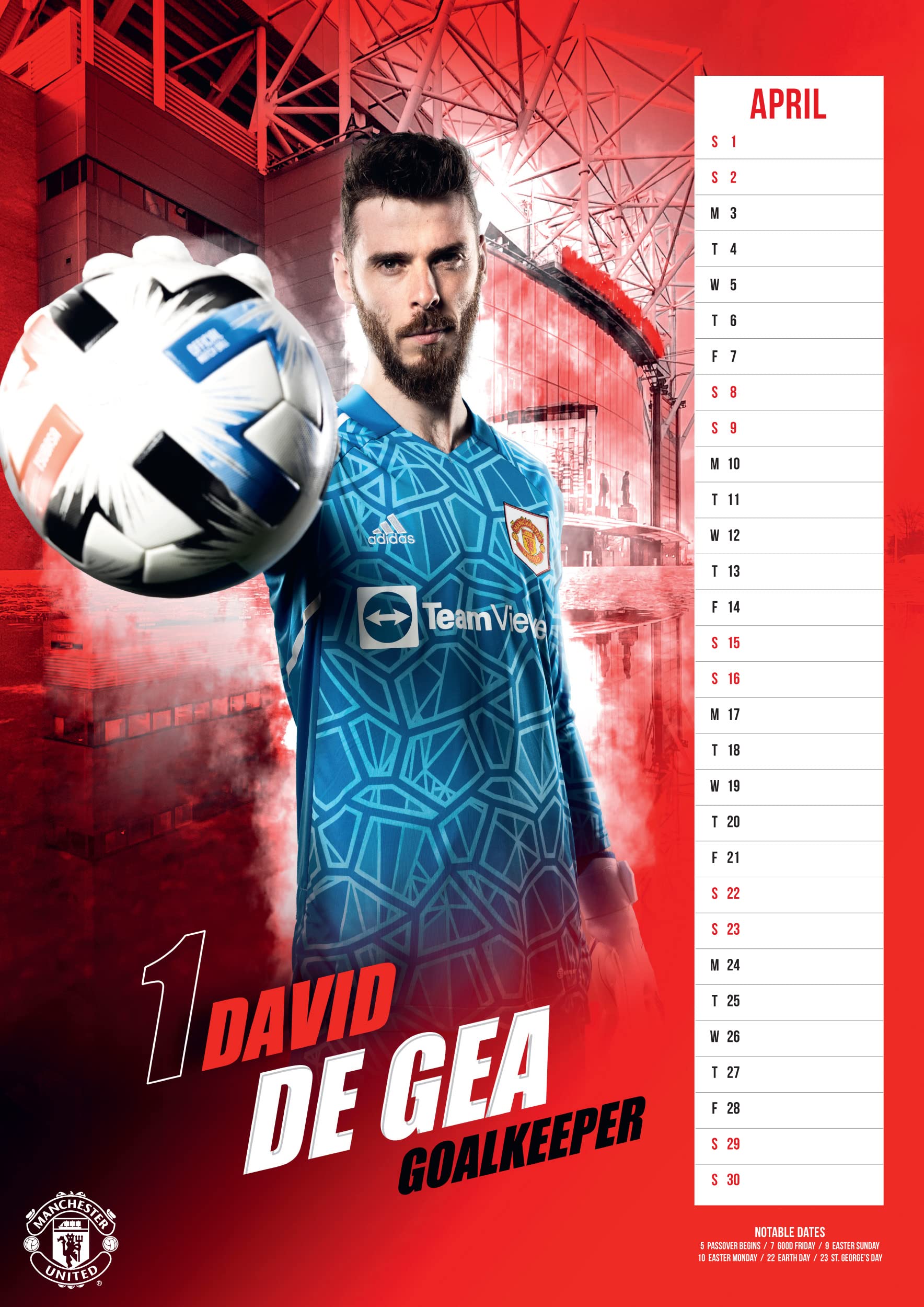 Manchester United FC 2023 A3 Calendar