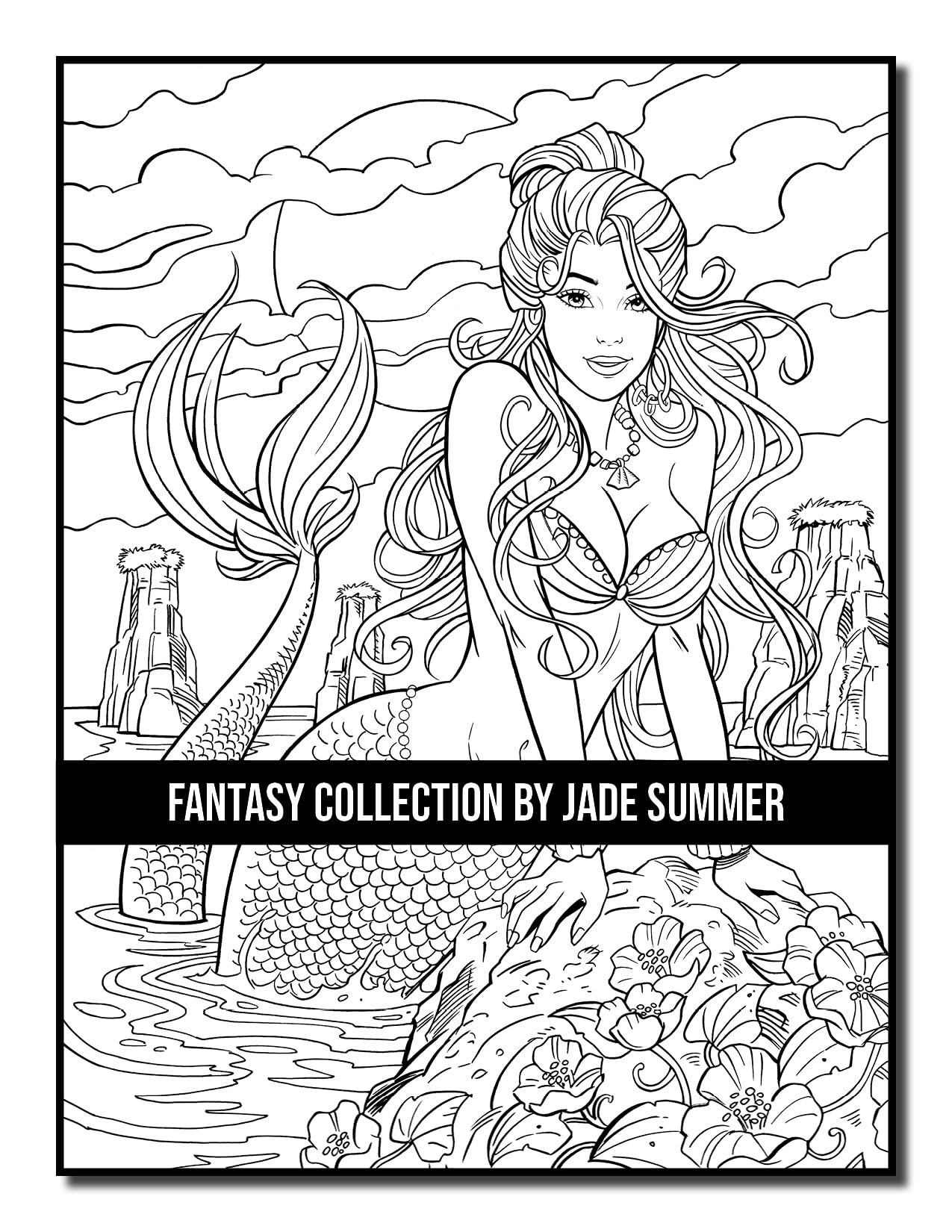 Fantasy Collection: An Adult Coloring Book with 100+ Incredible Coloring Pages of Mermaids, Fairies, Vampires, Dragons, and More!