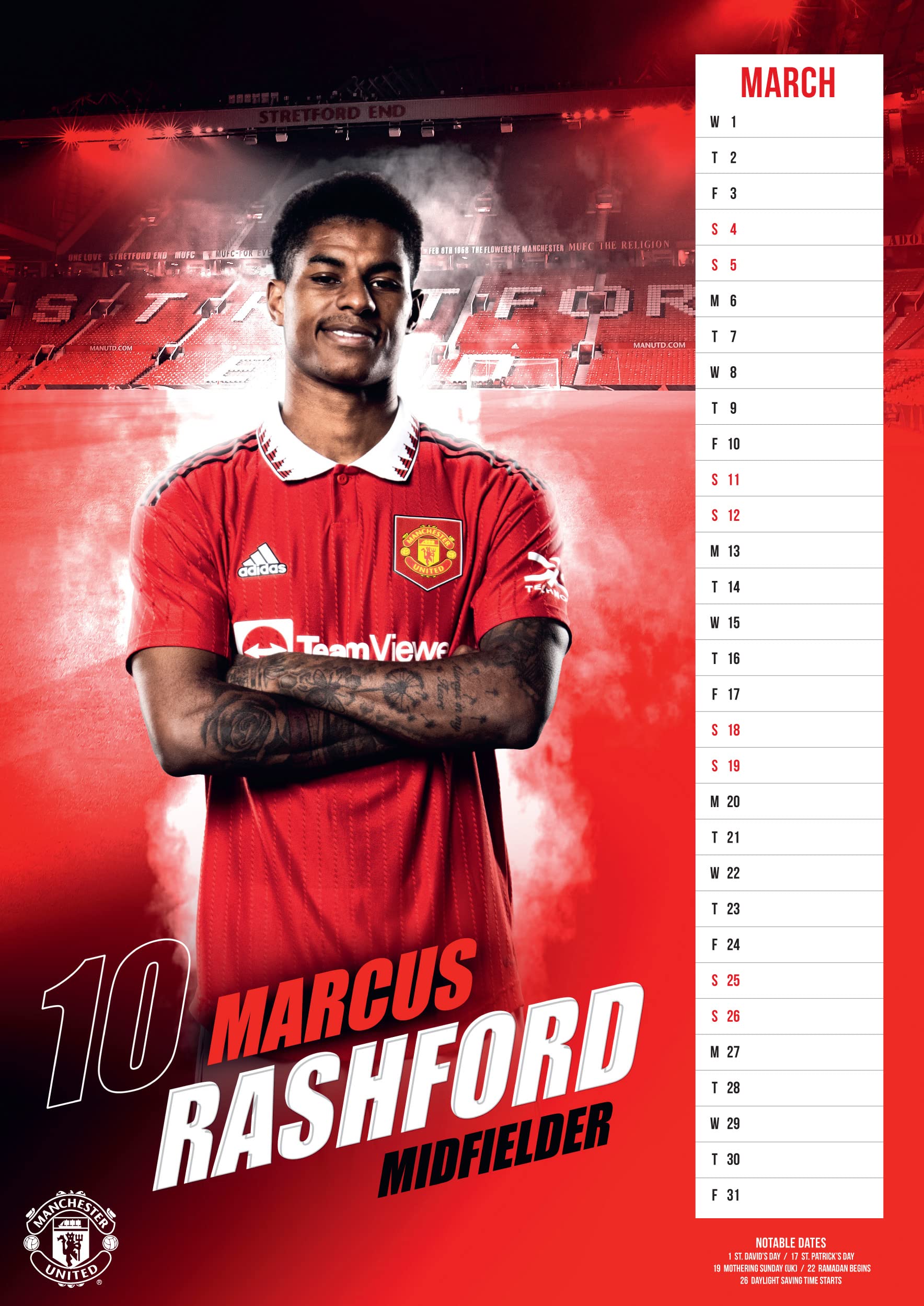 Manchester United FC 2023 A3 Calendar