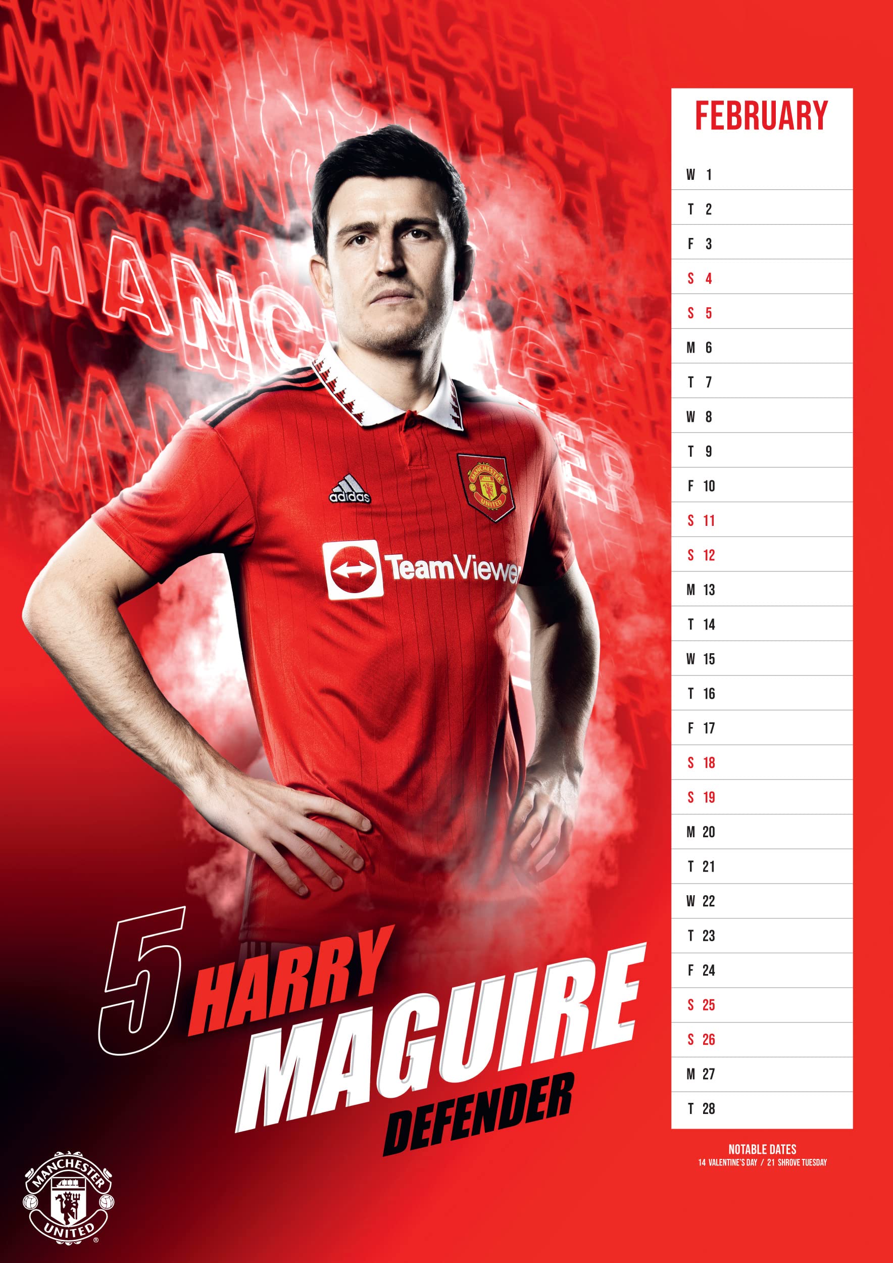 Manchester United FC 2023 A3 Calendar