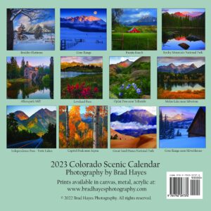 Colorado Calendar 2023 Scenic Landscapes 12X12" Wall Calendar