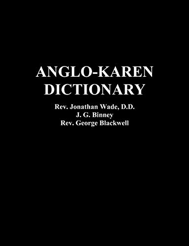 Anglo-Karen Dictionary