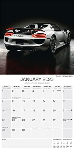 Porsche Calendar- Calendars 2022 - 2023 Wall Calendars - Car Calendar - Automobile Calendar - Porsche 16 Month Wall Calendar by Avonside