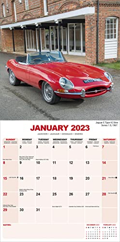 Sports Cars Calendar - Classic Sports Cars Calendar- Calendars 2022 - 2023 Wall Calendars - Car Calendar - Automobile Calendar - Classic Sports Cars 16 Month Wall Calendar by Avonside