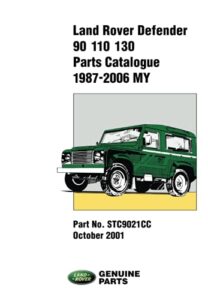 land rover defender parts catalogue 90/110/130, 1987-2006