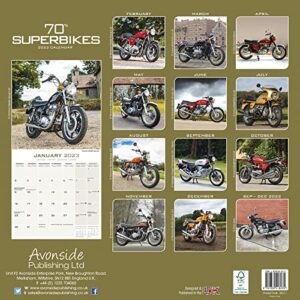 Superbikes Calendar - Dog Breed Calendar - 2022 - 2023 Wall Calendars - 16 70s Superbikes Wall Calendar by Avonside