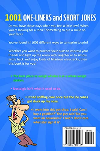 1001 One-Liners and Short Jokes: The Ultimate Collection Of The Funniest, Laugh-Out-Loud Rib-Ticklers (1001 Jokes and Puns)