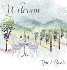 vineyard themed guest book, vacation home, comments book, holiday home, visitor book to sign