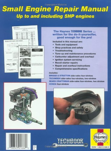 Small Engine Repair Haynes TECHBOOK for 5HP and Less