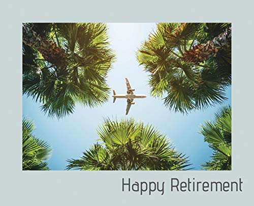 Happy Retirement Guest Book ( Landscape Hardcover ): Guest book for retirement, message book, memory book, keepsake, landscape, retirement book to sign