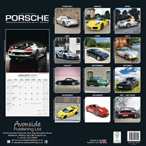 Porsche Calendar- Calendars 2022 - 2023 Wall Calendars - Car Calendar - Automobile Calendar - Porsche 16 Month Wall Calendar by Avonside