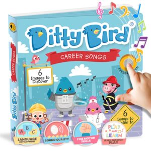 ditty bird musical books for toddlers | fun children's nursery rhyme book | the firefighter book with sound | interactive toddler books for 1 year old to 3 year olds | sturdy baby sound books