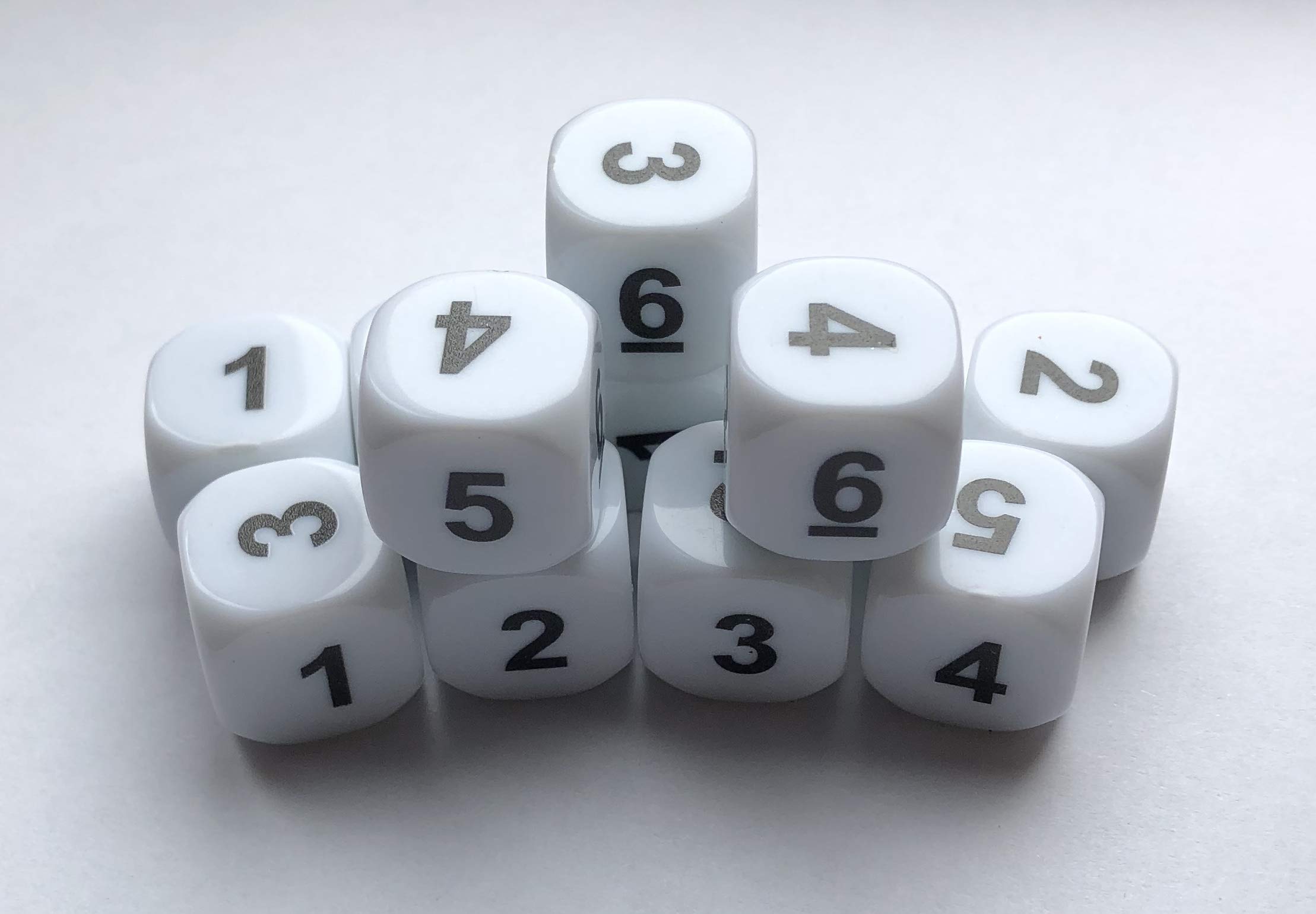 Digit Dice 1-6 (set of 12) for use with Operations Dice