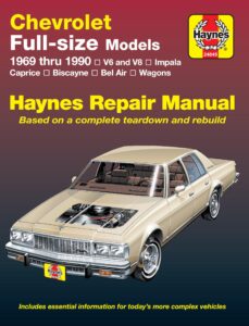 chevrolet full-size v6 & v8 impala, caprice, biscayne, bel air, kingswood & townsman (69-90) haynes repair manual (does not include information specific to diesel engines.) (haynes repair manuals)