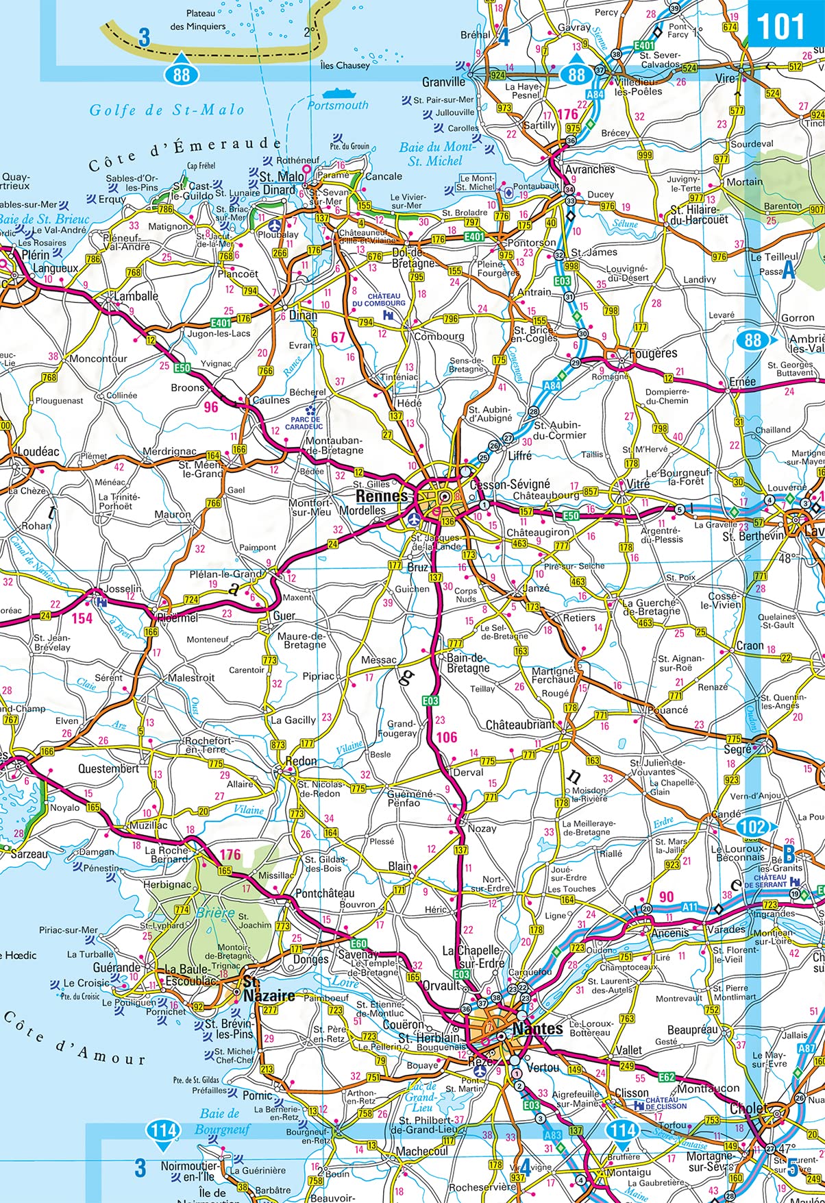 2023 Philip's Easy to Read Multiscale Road Atlas Europe: (A4 Spiral binding)