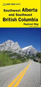 southwest alberta and southeast british columbia map | gem trek maps