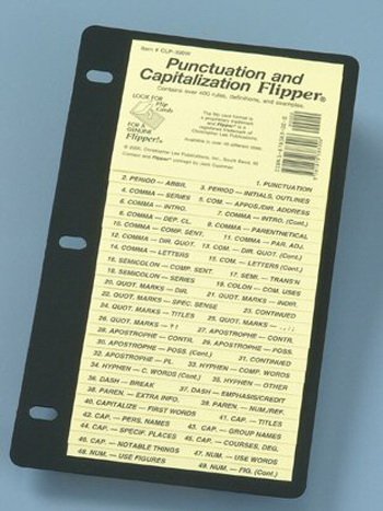 Punctuation and Capitalization Flipper/Clp390W (Basic Facts Handy Reference Flipper)