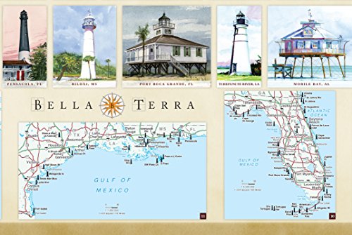 United States Lighthouses: Illustrated Map & Guide