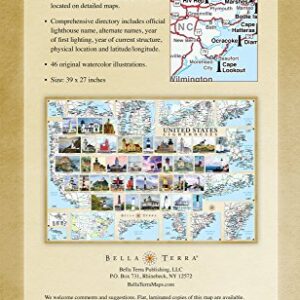 United States Lighthouses: Illustrated Map & Guide