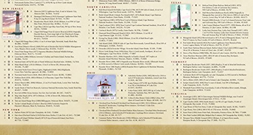 United States Lighthouses: Illustrated Map & Guide