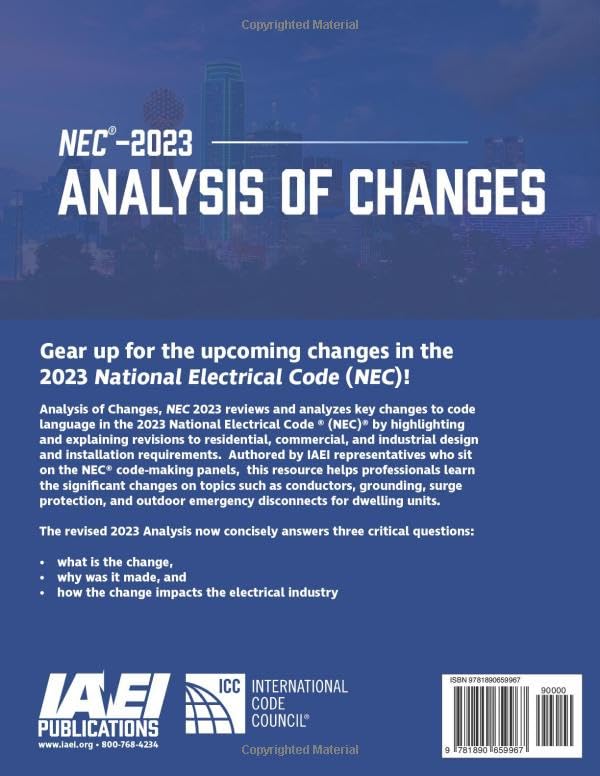 Analysis of Changes, NEC-2023