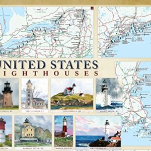 United States Lighthouses: Illustrated Map & Guide