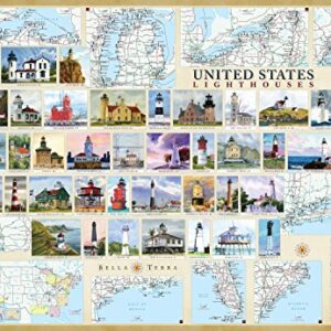 United States Lighthouses: Illustrated Map & Guide