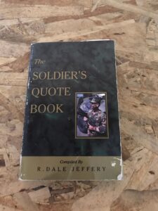 the soldier's quote book