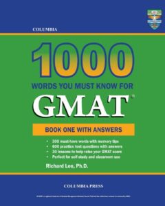 columbia 1000 words you must know for gmat: book one with answers