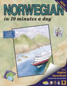 norwegian in 10 minutes a day: language course for beginning and advanced study. includes workbook, flash cards, sticky labels, menu guide, software, ... grammar. bilingual books, inc. (publisher)