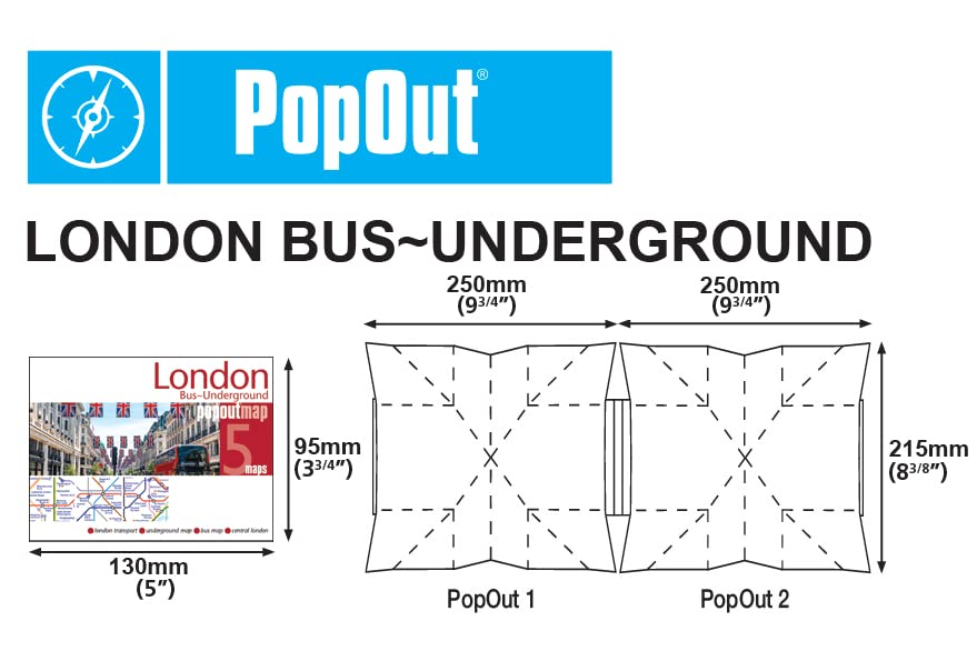 London Bus & Underground Tube PopOut Map (PopOut Maps)