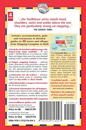 Cotswold Way: Chipping Campden to Bath - Planning, Places to Stay, Places to Eat; Includes 44 Large-scale Walking Maps (British Walking Guides)