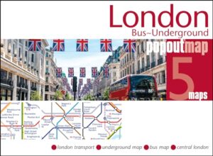 london bus & underground tube popout map (popout maps)