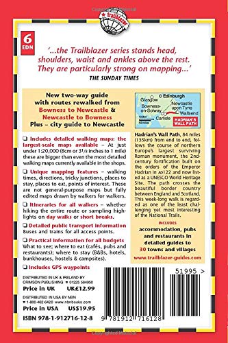 Hadrian's Wall Path: 64 Large-Scale Walking Maps & Guides to 29 Towns & Villages - Planning, Places to Stay, Places to Eat