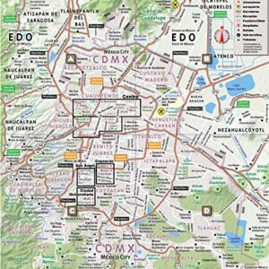 StreetSmart Mexico City Map by VanDam – Laminated City Center Street Map of CDMX w/all Attractions, Pre-hispanic Sites, Museums, Hotels, Restaurants, ... 2025 Edition (English and Spanish Edition)