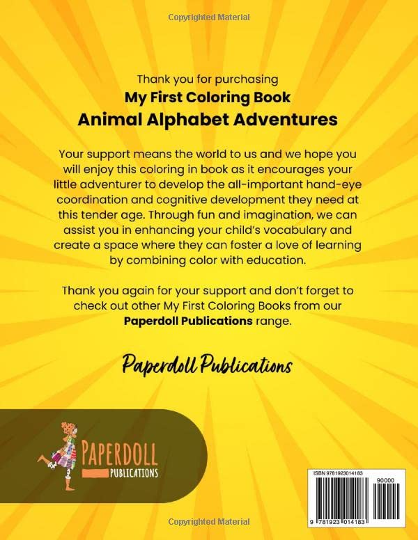 My First Coloring Book: Alphabet Coloring Book for Toddlers Ages 1-3