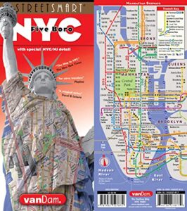 streetsmart nyc five boro map by vandam-laminated pocket city street map w/ attractions in metro nyc & all 5 boros of ny city: manhattan, brooklyn, ... ... new subway map – folded map 2025 edition