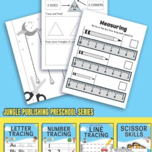 The BIG Preschool Workbook for Kids ages 3-5: Fun Activity Book with Letter Tracing, Sight Words, Phonics, Shapes, Math, Cutting, Drawing and More | ... Olds (Jungle Publishing Preschool Series)