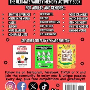 The Ultimate Variety Memory Activity Book For Adults and Seniors: Fun & Relaxing Memory Activities, Brain Games and Puzzles