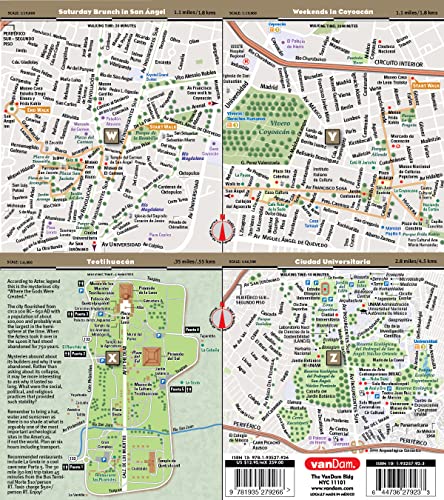 StreetSmart Mexico City Map by VanDam – Laminated City Center Street Map of CDMX w/all Attractions, Pre-hispanic Sites, Museums, Hotels, Restaurants, ... 2025 Edition (English and Spanish Edition)