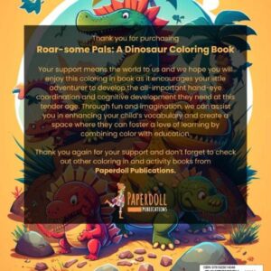 Roar-Some Pals Dinosaur Coloring Book: A Dinosaur Coloring Book for Kids Ages 3-6