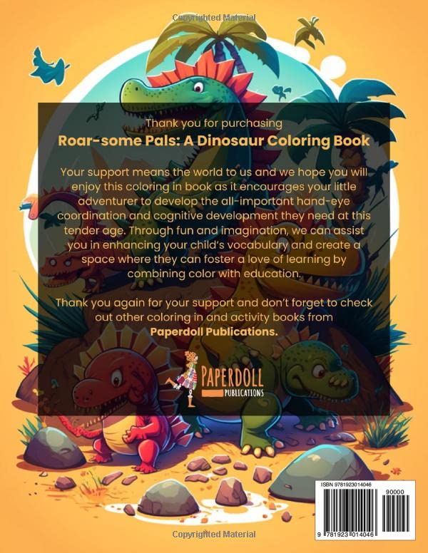 Roar-Some Pals Dinosaur Coloring Book: A Dinosaur Coloring Book for Kids Ages 3-6