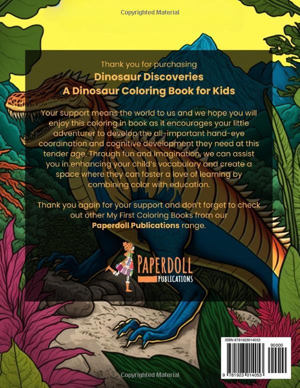 Dinosaur Discoveries Coloring Book for Kids: A Dinosaur Coloring Book for Kids Ages 6-10