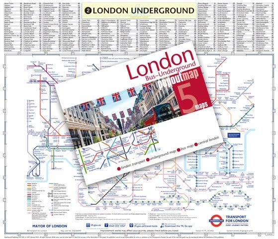 London Bus & Underground Tube PopOut Map (PopOut Maps)