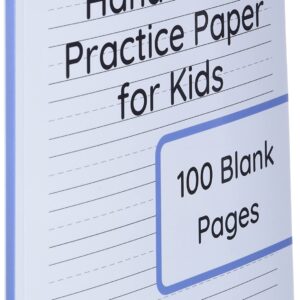 Handwriting Practice Paper for Kids: 100 Blank Pages of Kindergarten Writing Paper with Wide Lines