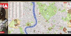 StreetSmart® Rome Map by VanDam –– Laminated, pocket sized City Center folding street and subway map to Rome, Italy with all attractions, museums, ... ... (English, Italian and German Edition)