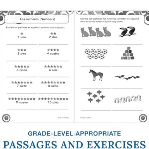 Carson Dellosa Skill Builders Grades K–5 Spanish Workbook for Kids, Spanish Vocabulary Builder for Kids Ages 5-11, Kindergarten―5th Grade Workbook, Learn Spanish Numbers, Alphabet, Vocabulary & More