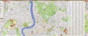 StreetSmart® Rome Map by VanDam –– Laminated, pocket sized City Center folding street and subway map to Rome, Italy with all attractions, museums, ... ... (English, Italian and German Edition)